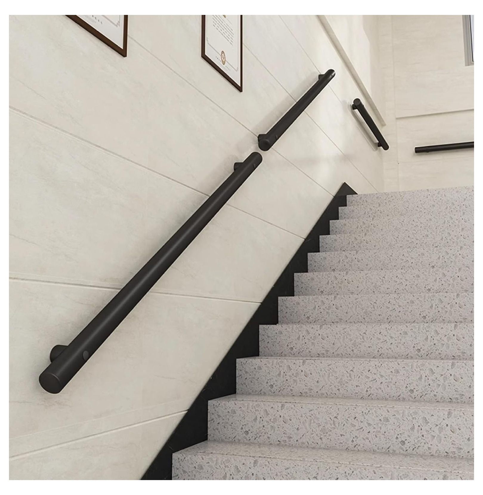 Wall Mounted Handrail 30-600cm, Industrial Staircase Railing Stainless Steel Stair Banister Hand ...
