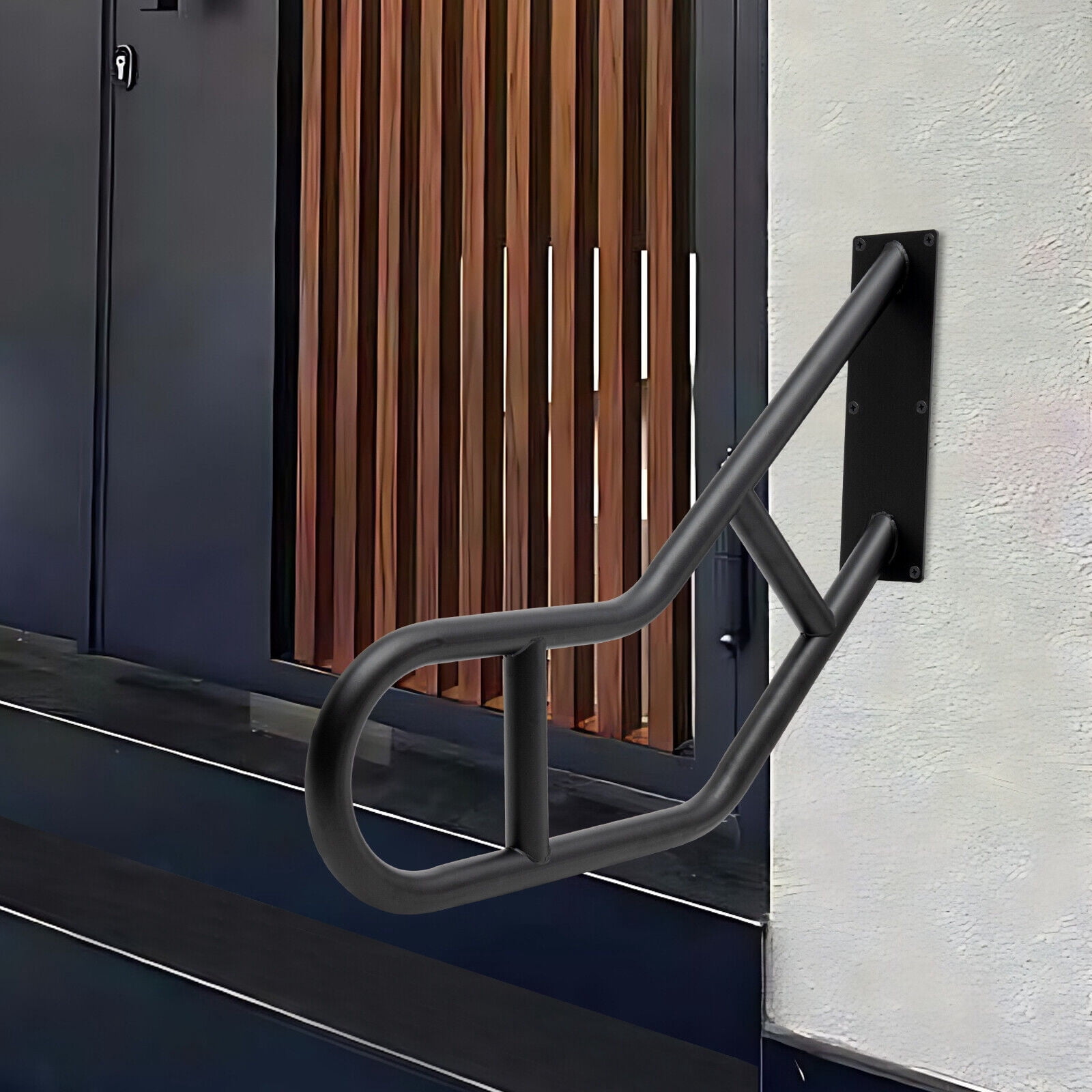 Wall-Mounted Handrail, Carbon Steel U-Shape Design, 440.92 lbs Load ...