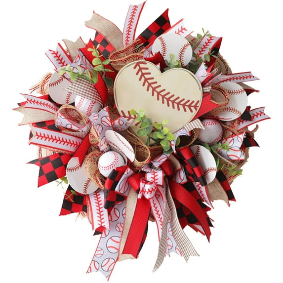 Wall Mounted Home Decor Wreath For Love And Signage Functional Baseball ...