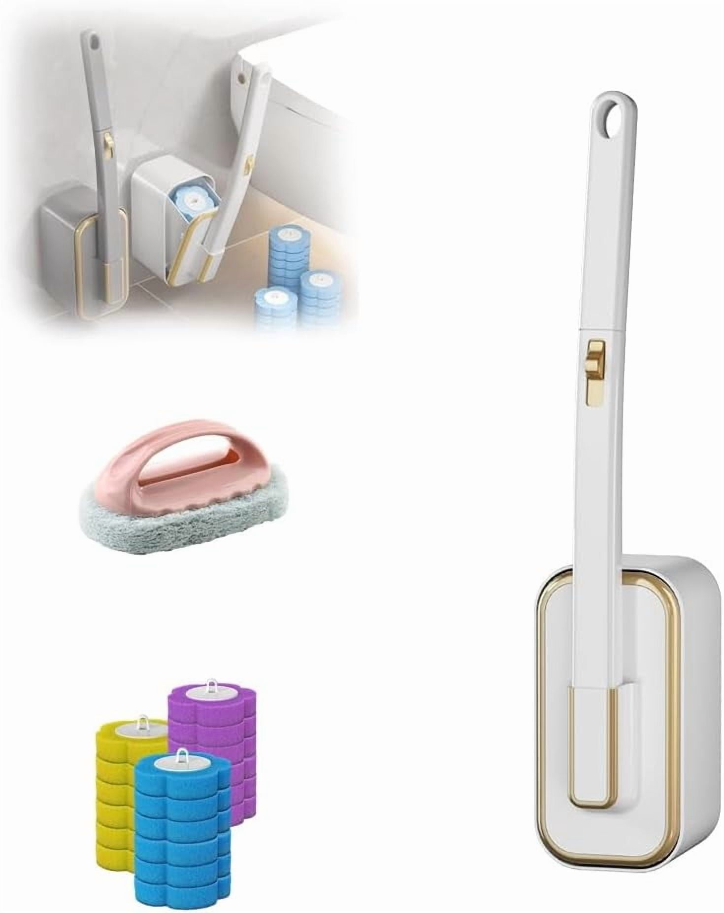 Wall-Mounted Innovative Toilet Brush Set, Disposable Toilet Bowl ...