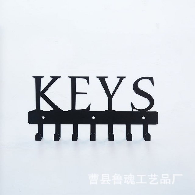 Wall Mounted Key Holder Metal Key Hanger Rack Jewelry Hanger Organizer ...