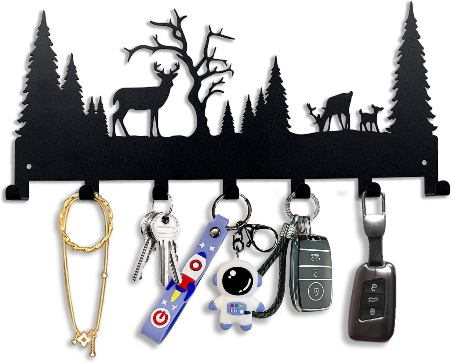 Wall Mounted Key Rack | Metal Key Rack Hook Organizer | Metal Key ...