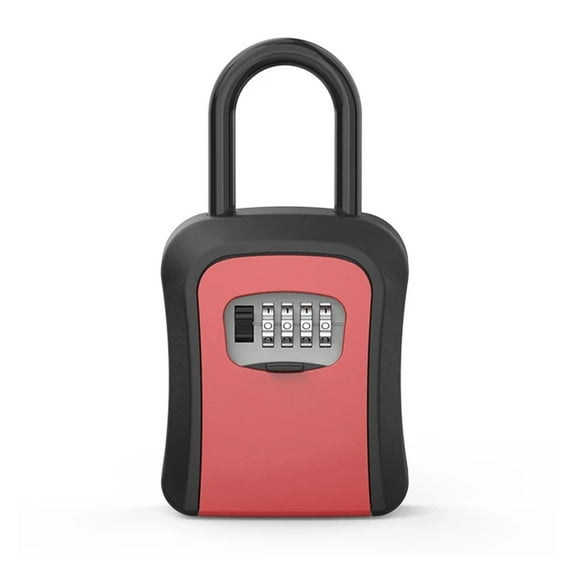 Wall-Mounted Key Storage Box Portable Key Lock Box 4 Digit Combination ...