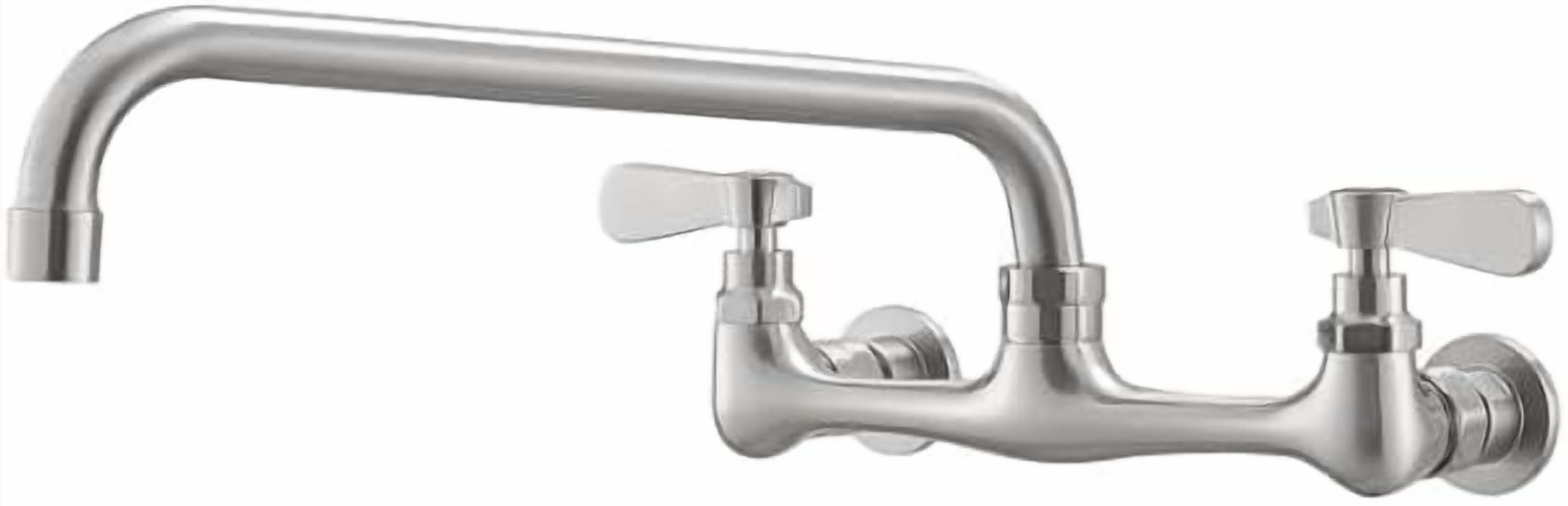 Wall Mounted Kitchen Faucet Matte Black Two Handles Kitchen Faucet with ...