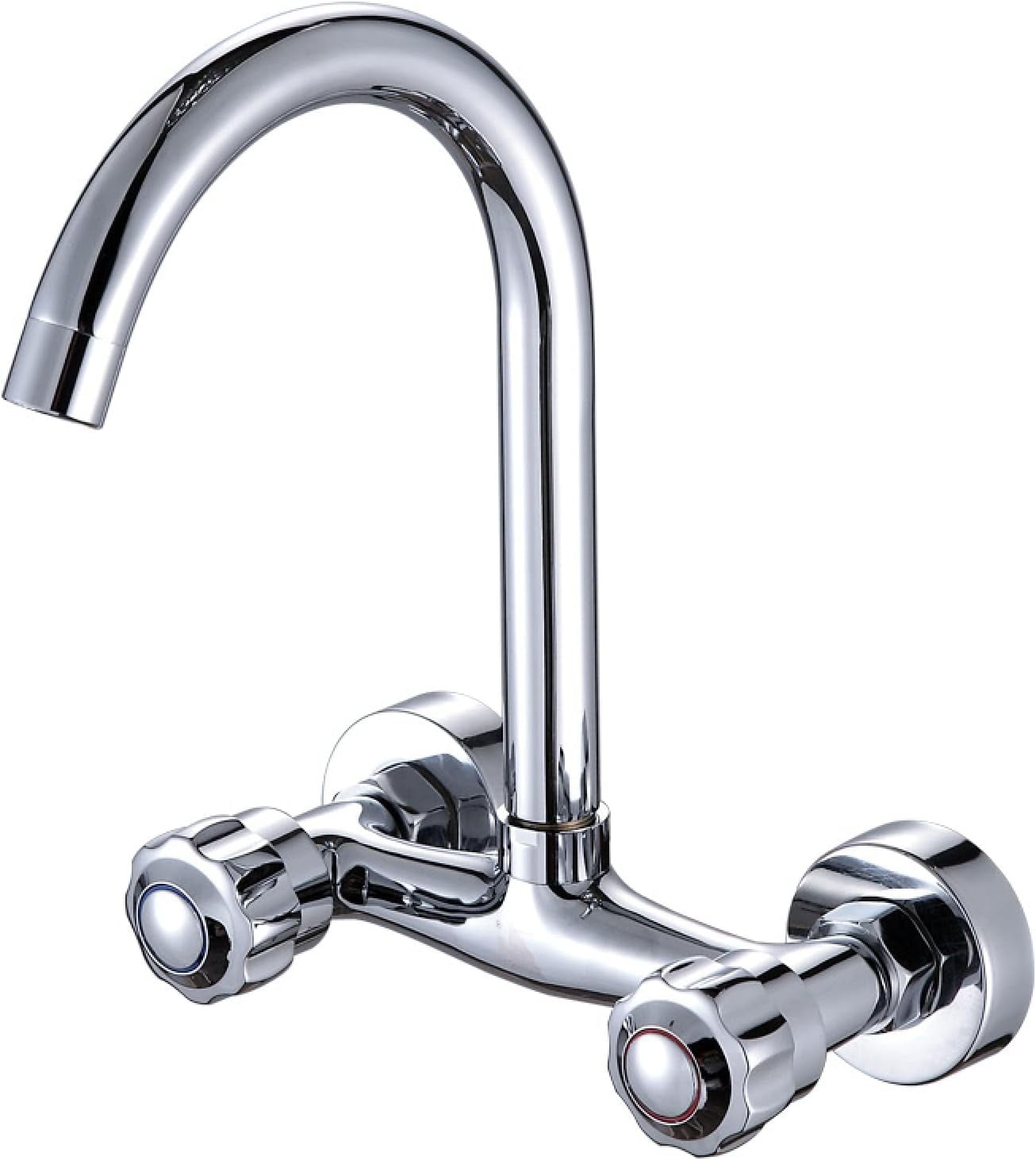 Wall Mounted Kitchen Faucets for Sink,Swivel Spout Wall Mount Kitchen ...