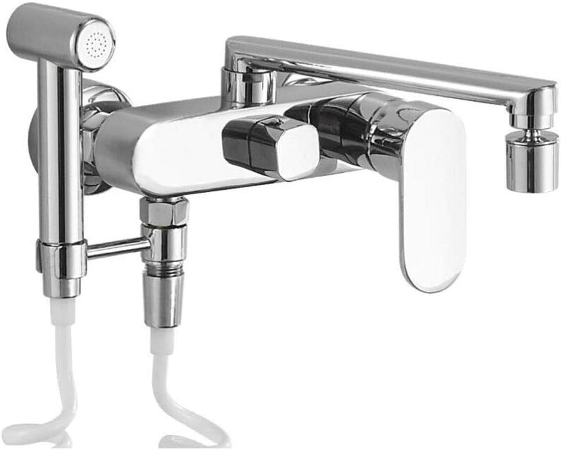 Wall Mounted Kitchen Taps Hot and Cold with Spray Gun Kitchen Sink ...