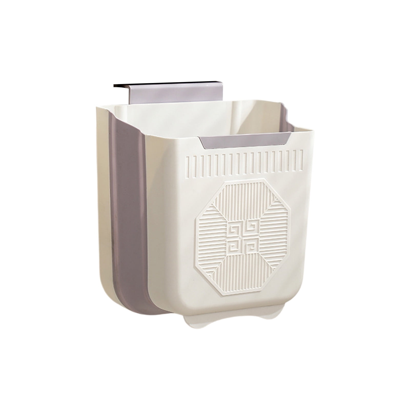Wall-Mounted Kitchen Trash Can - Hanging Foldable Plastic Storage Bin ...