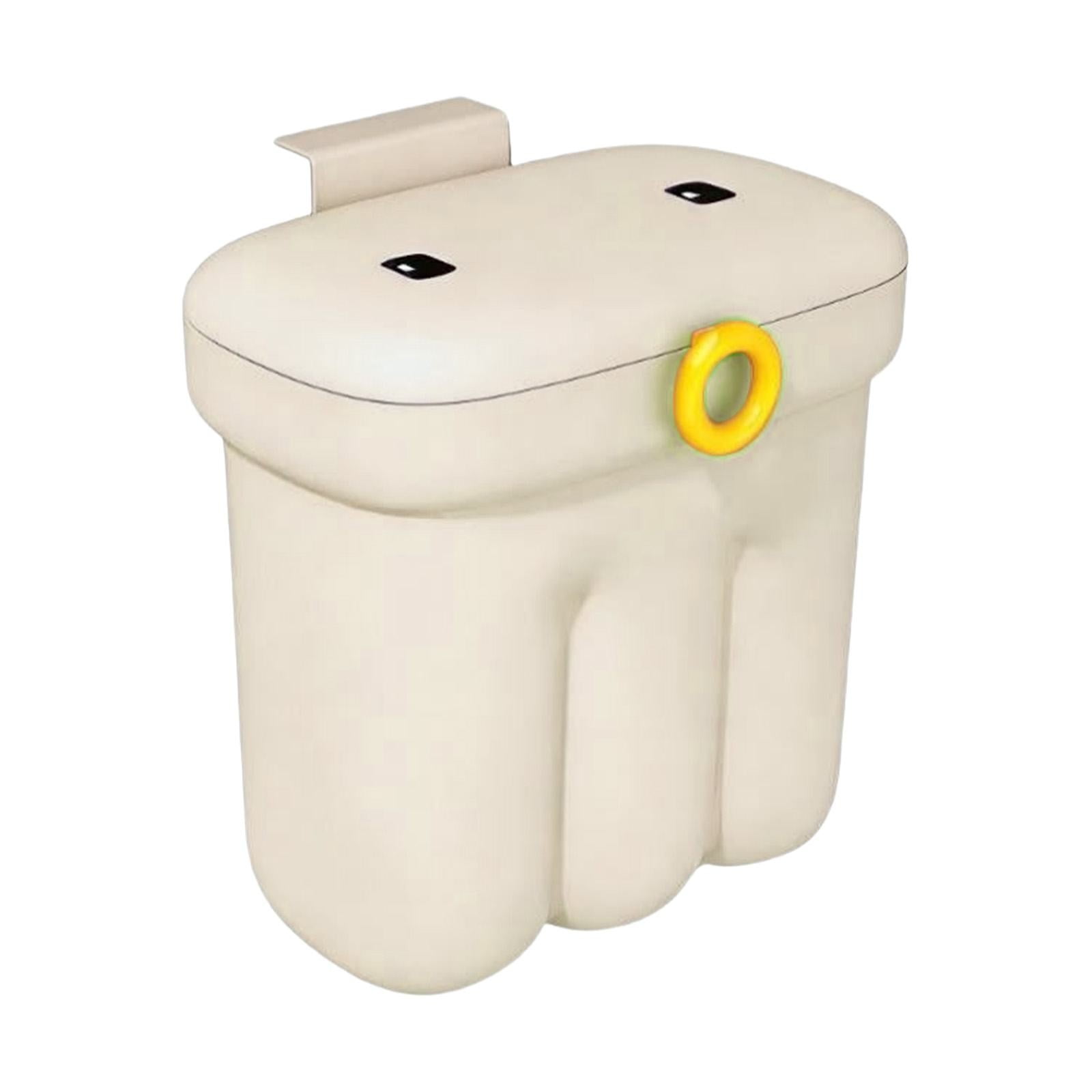 Wall-Mounted Kitchen Trash Can with Lid, Foldable 15L Hanging Garbage ...