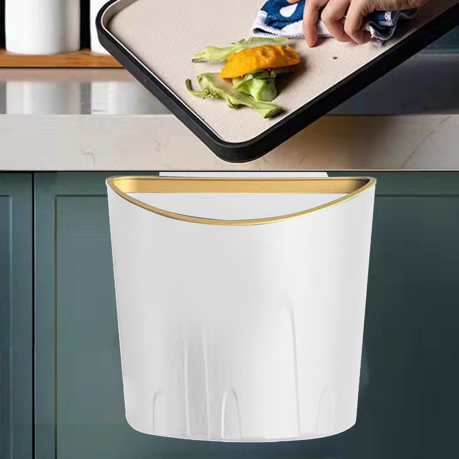 Wall Mounted Kitchen Waste Bin with Lid | Space-Saving Trash Can for ...