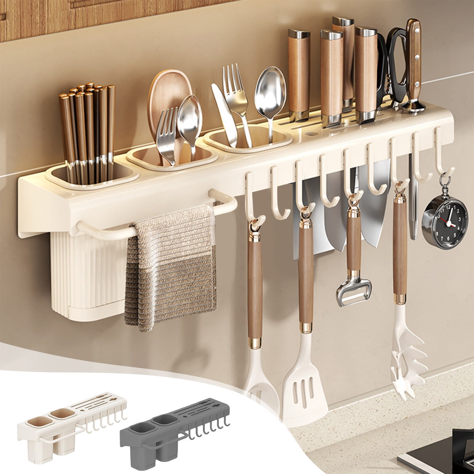 Wall Mounted Knife Holder, Chopstick Organizer, Stainless Steel ...