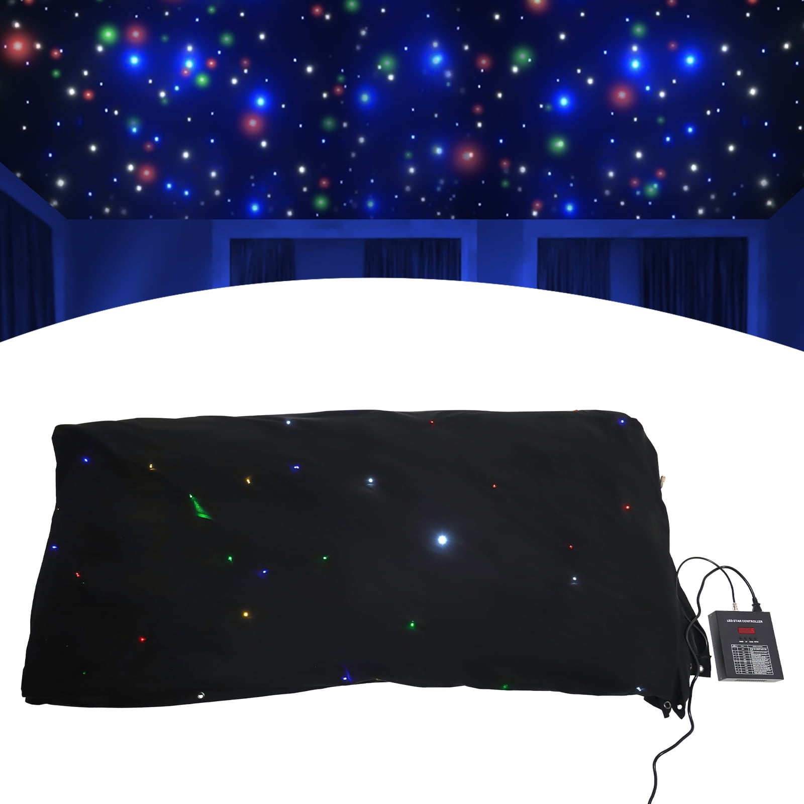 LED Star Light Curtain Backdrops, Stage Wedding Starry Sky Cloth ...