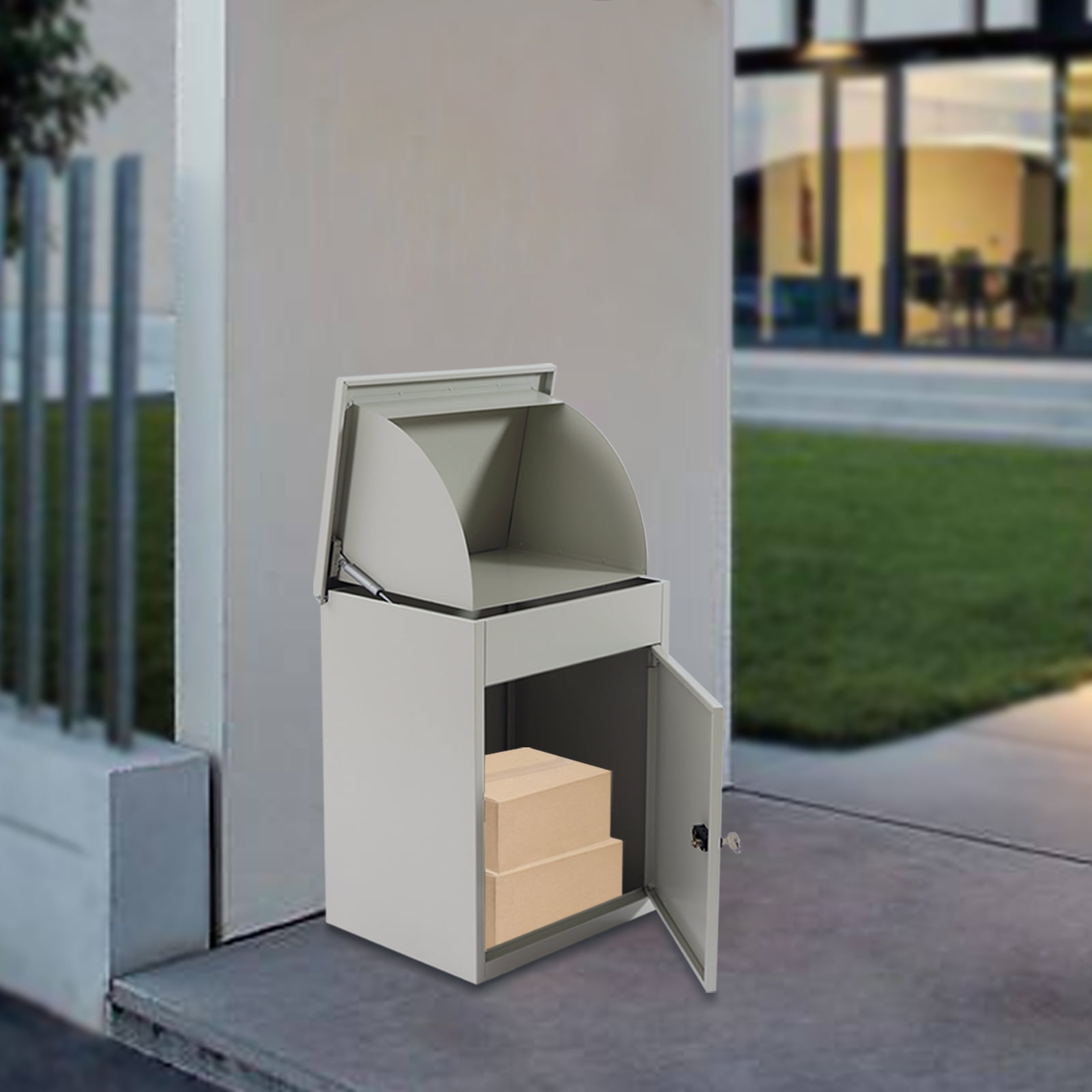 Wall Mounted Large Parcel Package Delivery Drop Box Home Porch Lockable ...