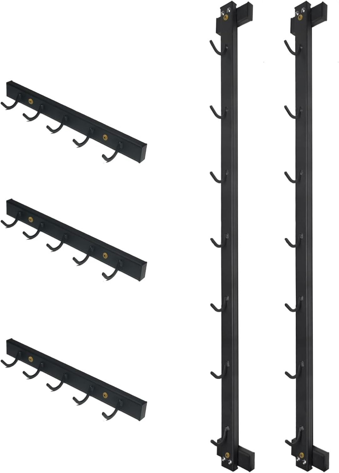 Wall Mounted Lat Pull Down Bar Organizer with Hooks, Home Gym Storage ...