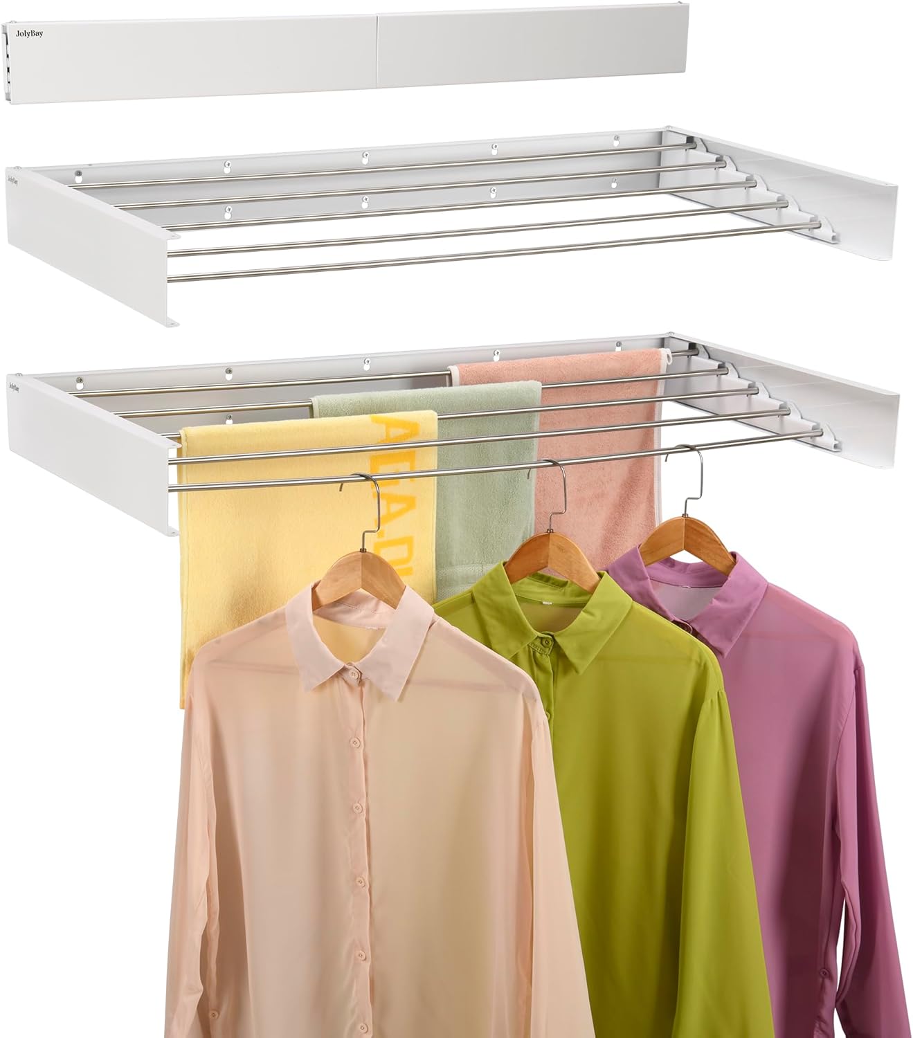 Wall Mounted Laundry Drying Rack, Retractable Clothes Drying Rack for ...