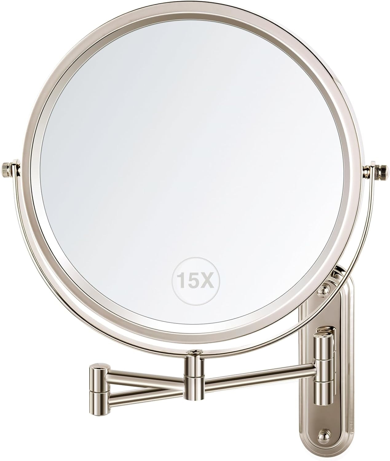 Wall Mounted Lighted Makeup Mirror,8.5in Magnifying Mirror with Double ...