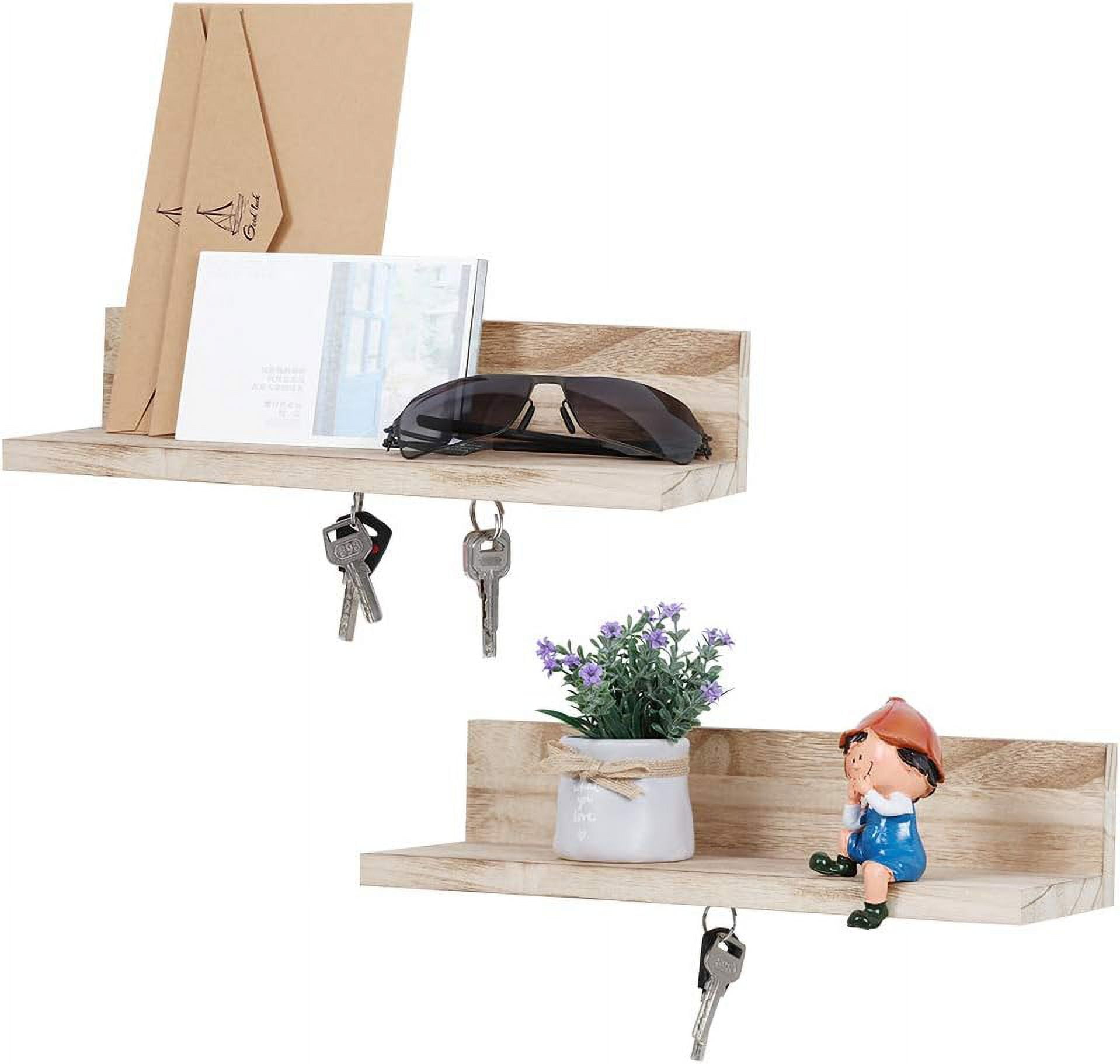 Wall Key Storage Rack with Magnetic Blocks, Antique Floating Rack ...