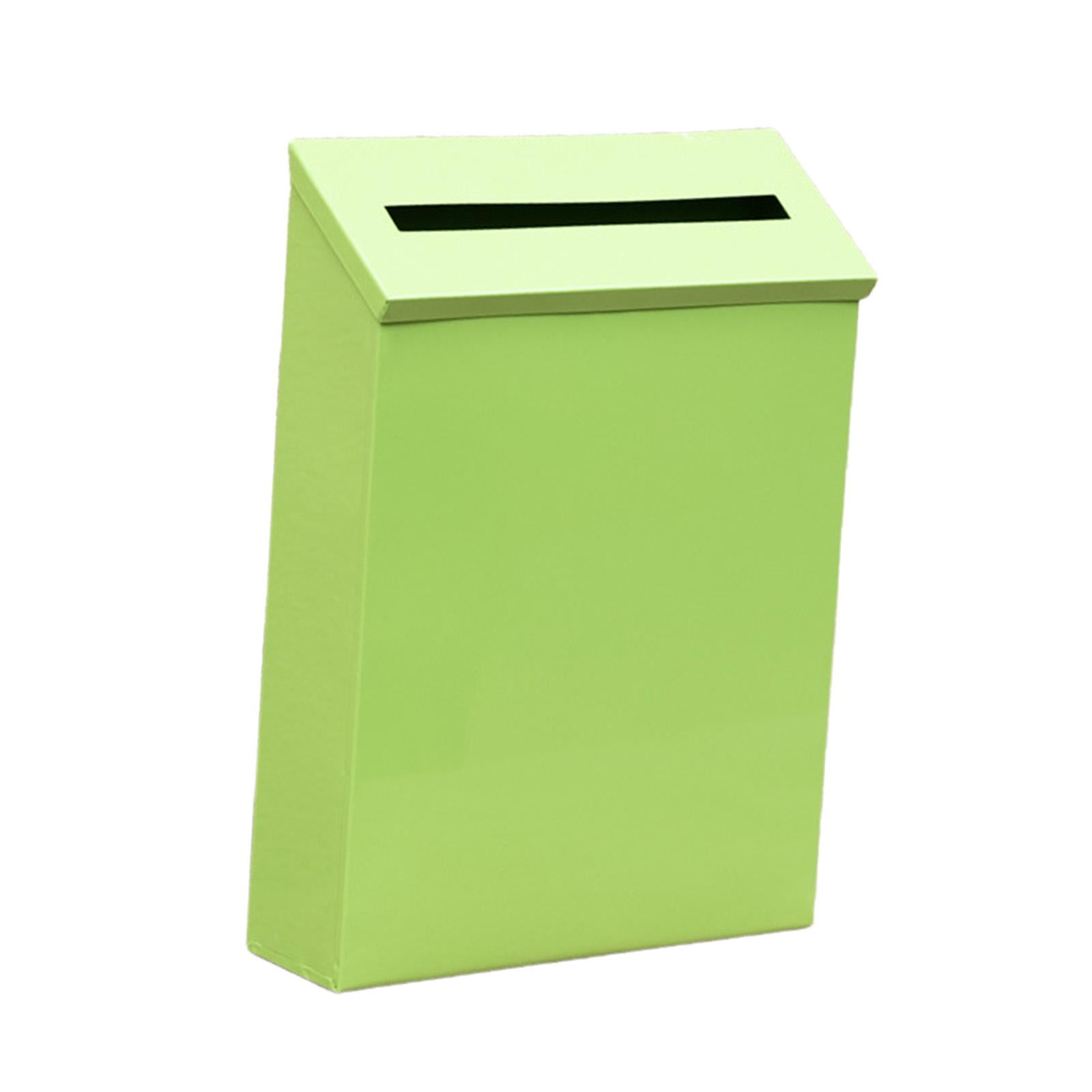 Wall Mounted Mailbox Metal Postbox Top Loading Newspaper Holder Box for ...