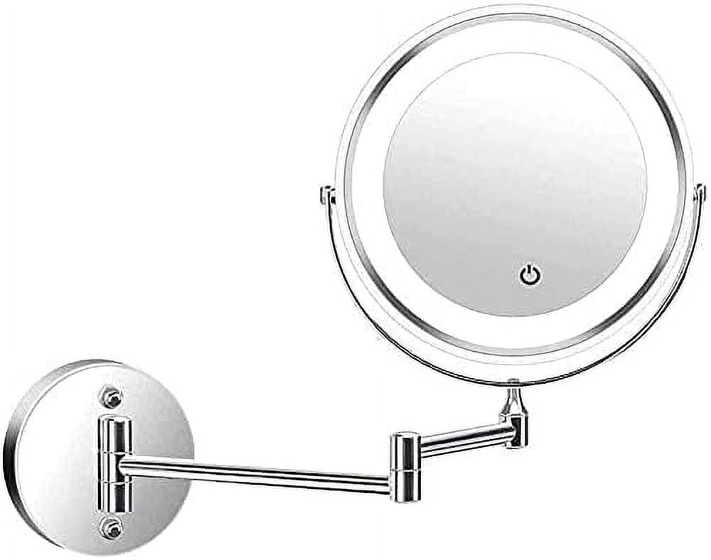 Wall Mounted Makeup Mirror, 1X/10X Magnification 360 ° Rotation Double ...