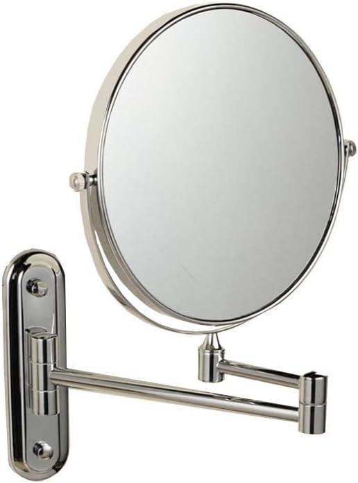 Wall Mounted Makeup Mirror, 3X Magnification Round Shape Two-Sided 360 ...