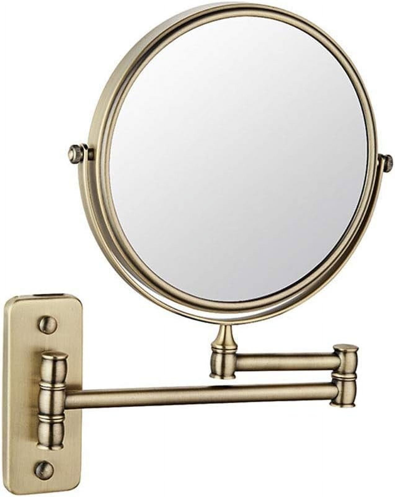 Wall Mounted Makeup Mirror, 6-Inch Two-Sided Swivel Wall Mount Mirror ...
