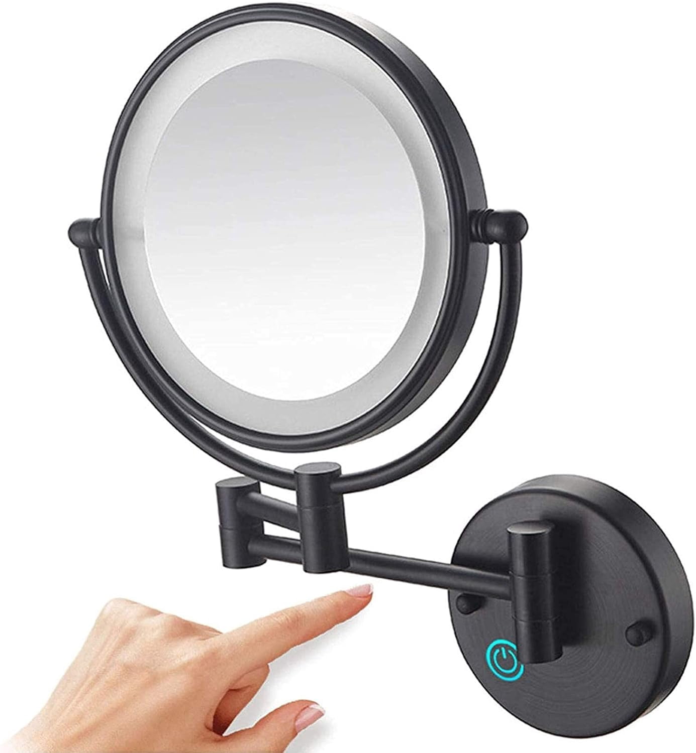 Wall Mounted Makeup Mirror 7.8 Inch 1X/10X, Double Sided 360° Swivel ...