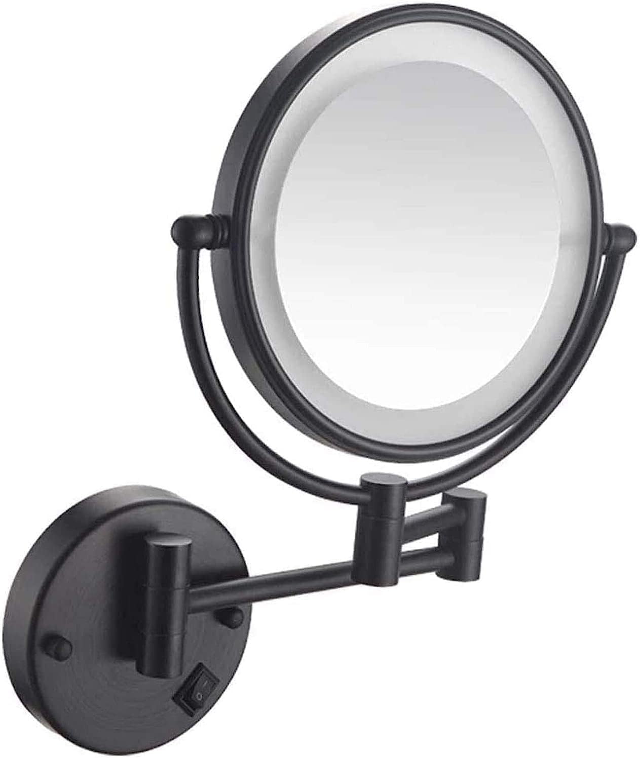 Wall Mounted Makeup Mirror, 8 Inch Magnifying Vanity Mirror with LED ...