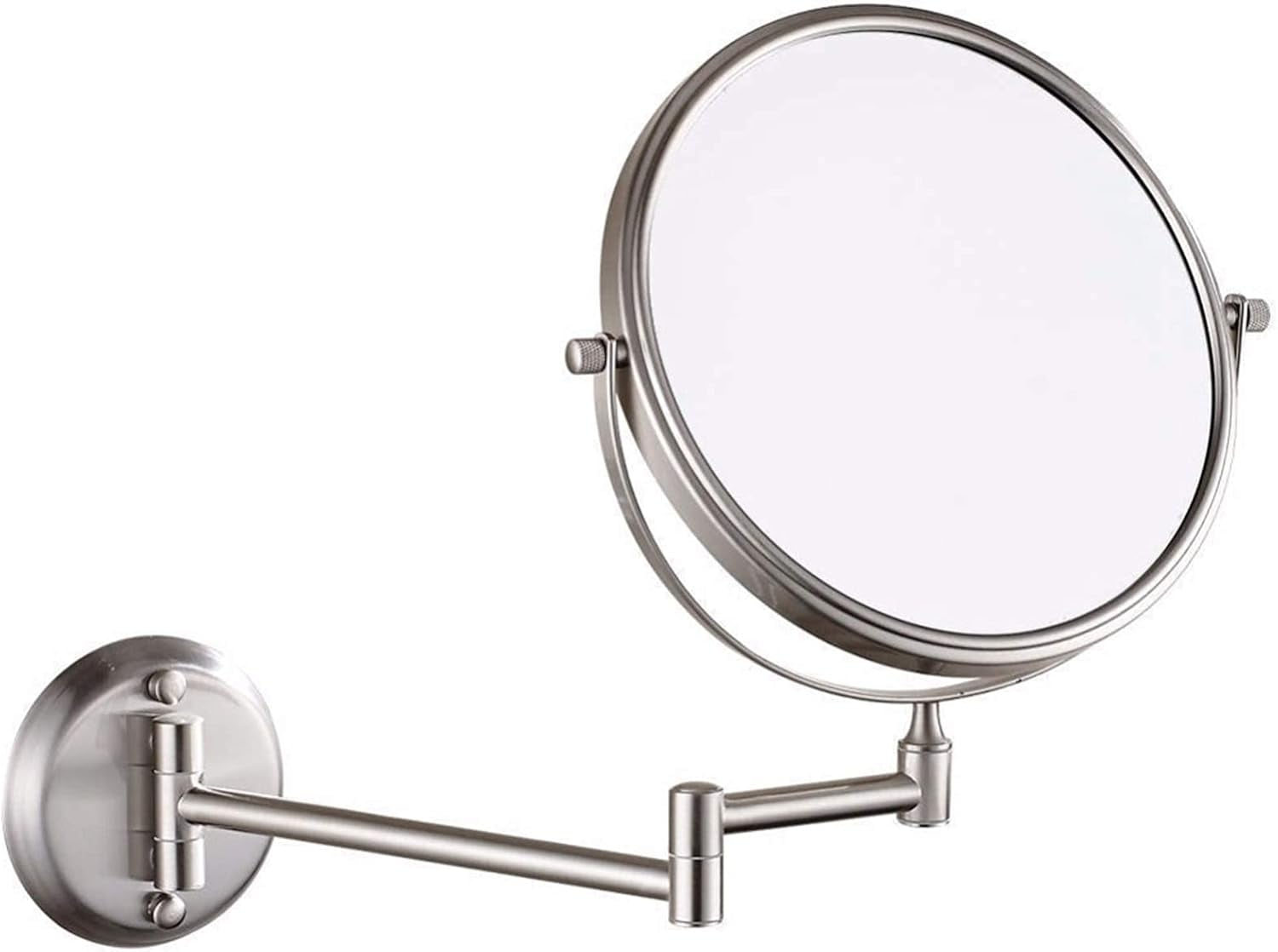 Wall-Mounted Makeup Mirror,8 inch Brass Magnifying Round Double Sided ...