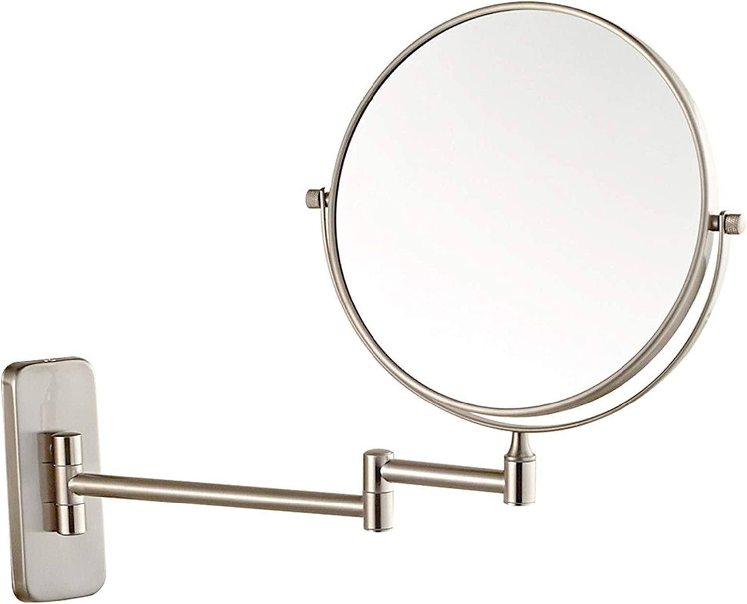 Wall Mounted Makeup Mirror, 8 inch Nickel Finish Rotatable Magnifying ...