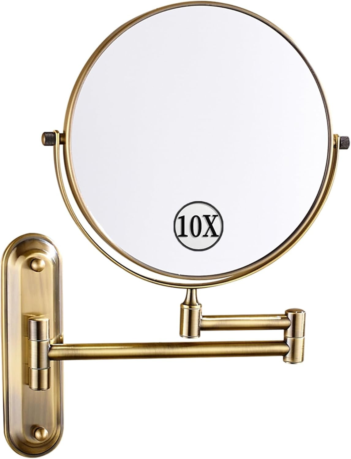 Wall Mounted Makeup Mirror, Double Sided 360 Swivel Vanity Mirror with ...