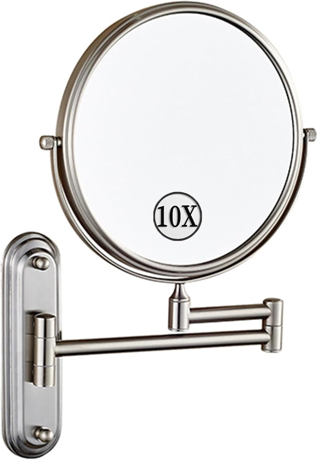 Wall Mounted Makeup Mirror, Double Sided 360 Swivel Vanity Mirror with ...