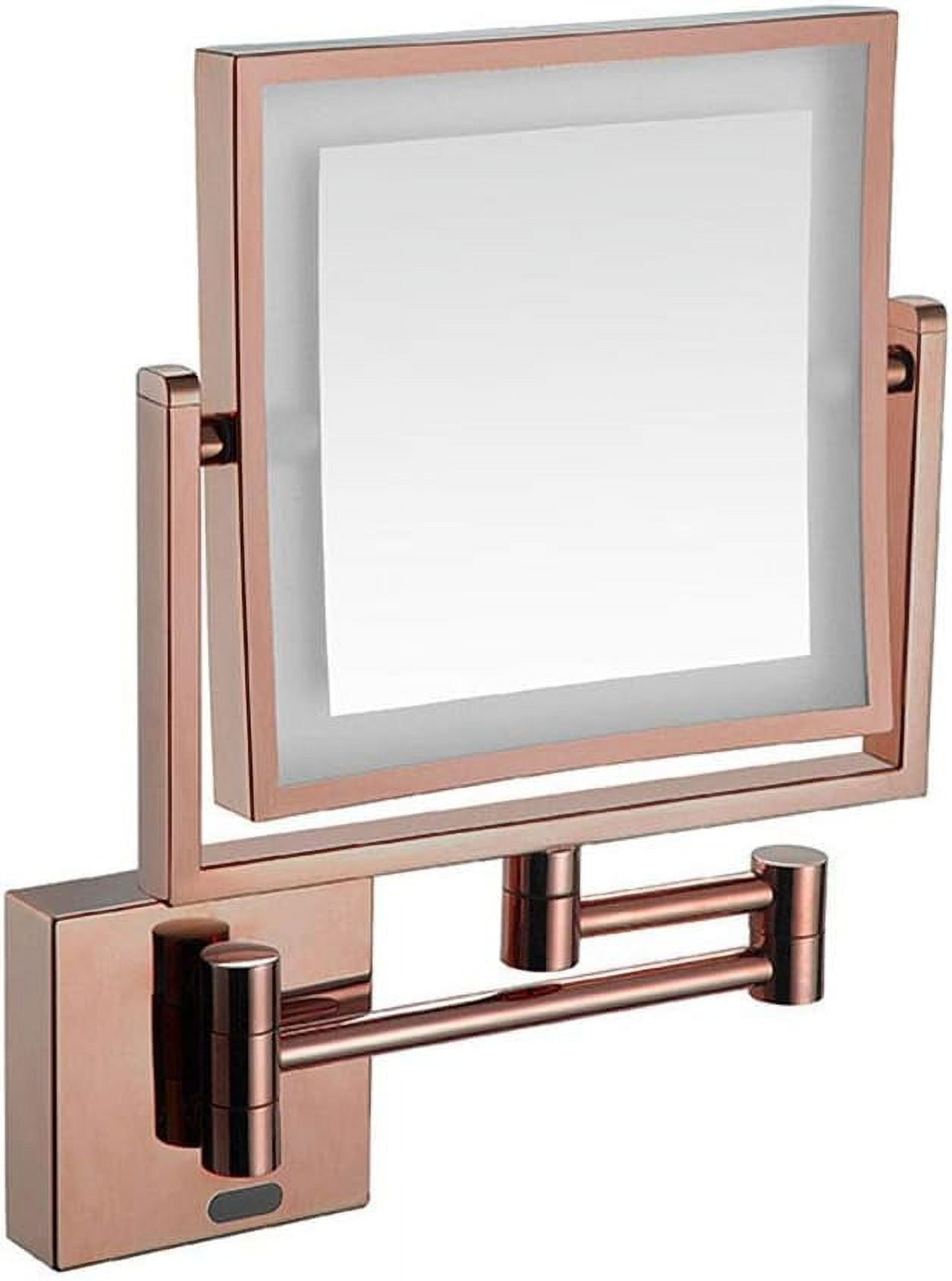 Wall Mounted Makeup Mirror with LED Lighted, 3X Magnification, 360 ...