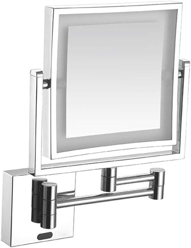 Wall Mounted Makeup Mirror with LED Lighted, 3X Magnification, 360 ...