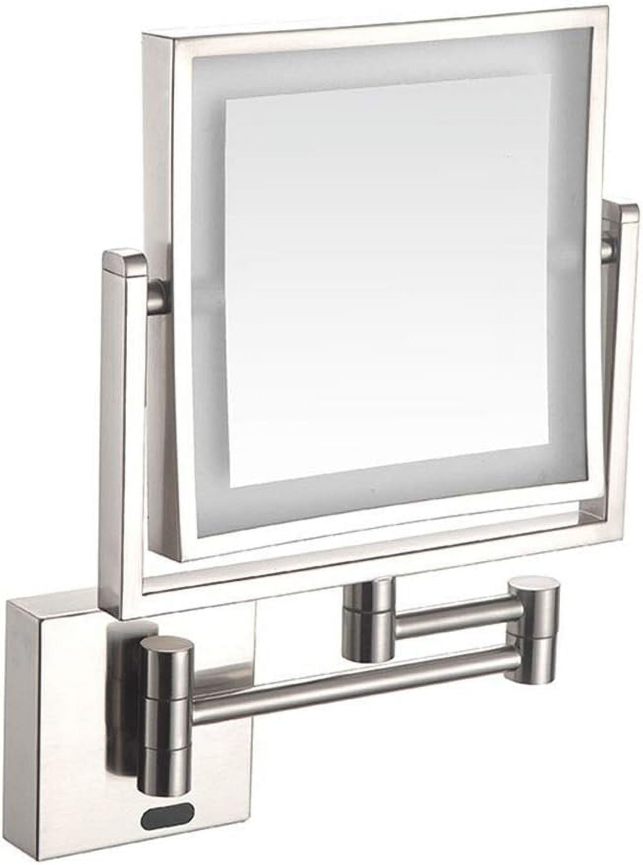 Wall Mounted Makeup Mirror with LED Lighted, 3X Magnification, 360 ...