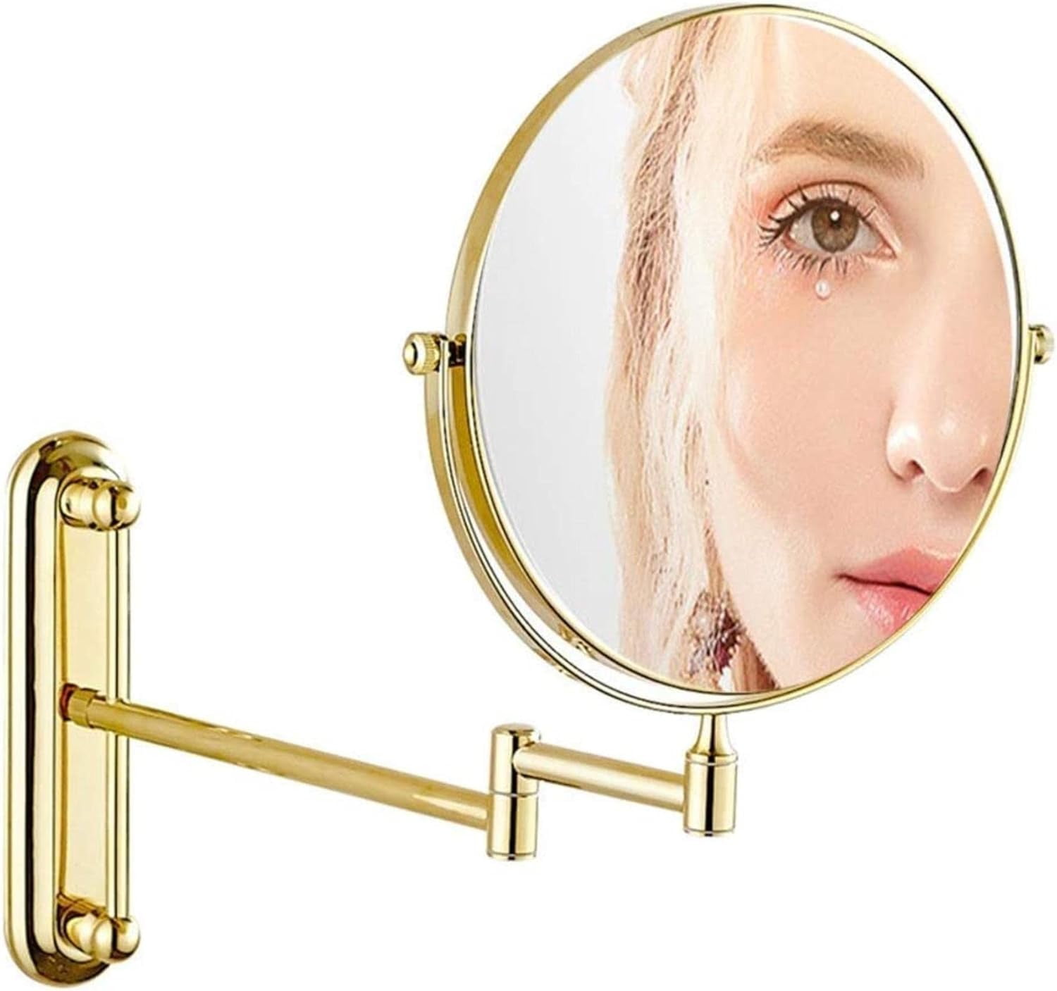 Wall Mounted Makeup Mirror, Magnifying Wall Bathroom Mirror, 360 Degree ...