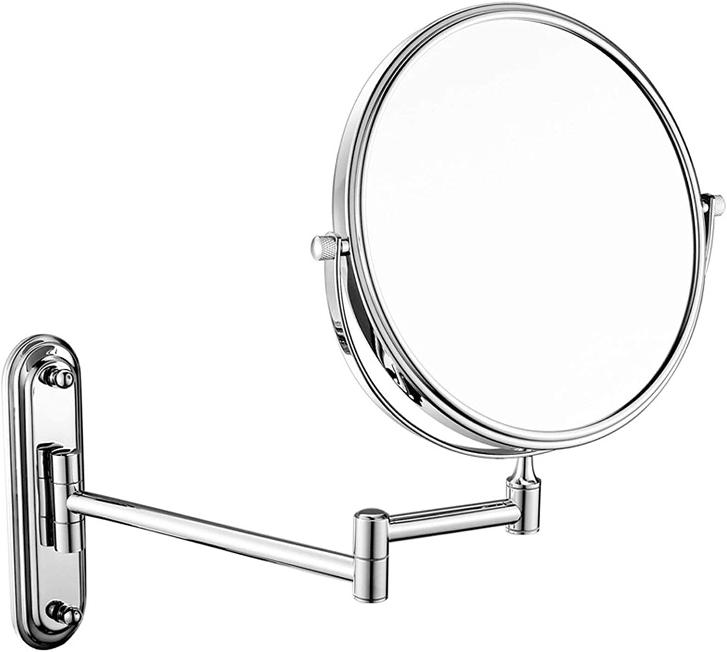 Wall-Mounted Makeup Mirror,Metal Copper 8 Inch Vanity Mirror,3 Times ...