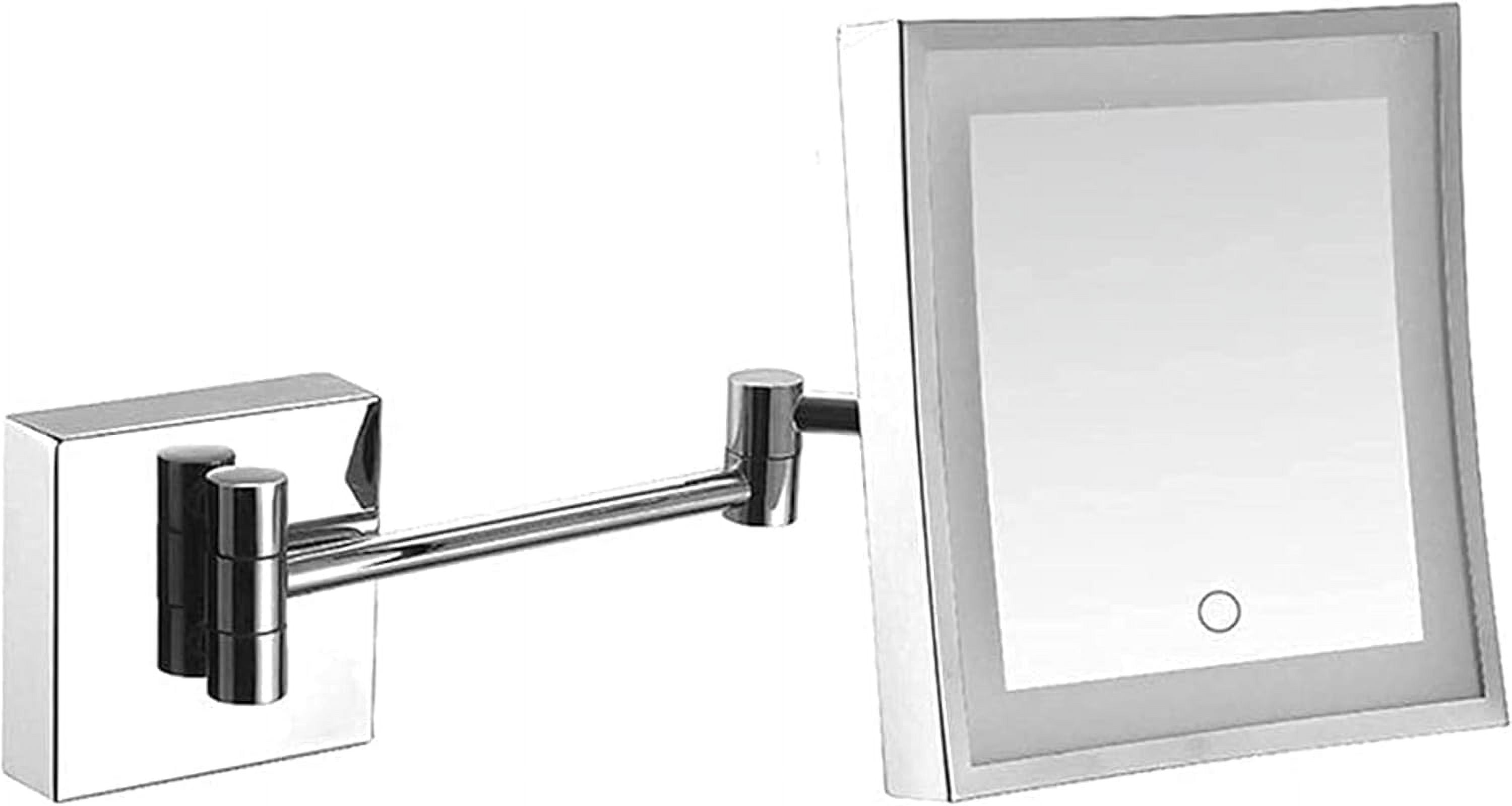 Wall Mounted Makeup Mirror, Stainless Steel Magnifying Wall Bathroom ...