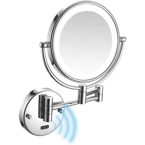 Wall Mounted Makeup Mirror, Two-Sided Swivel Wall Mount Mirror Two ...