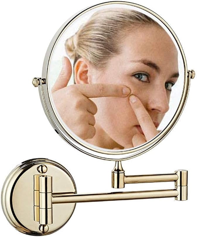 Wall Mounted Makeup Mirror Two-Sided Swivel Wall Mount Mirror,Two-Sided ...