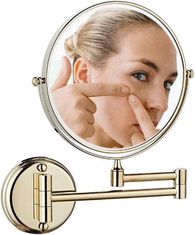Wall Mounted Makeup Mirror Two-Sided Swivel Wall Mount Mirror, Two ...
