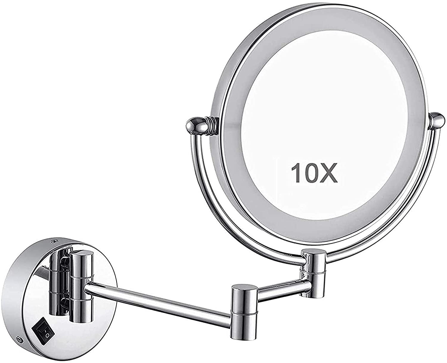 Wall Mounted Makeup Mirror X 10 Magnifying Led Lighted Vanity Mirror ...