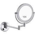 Wall Mounted Makeup Mirror X 10 Magnifying Led Lighted Vanity Mirror ...