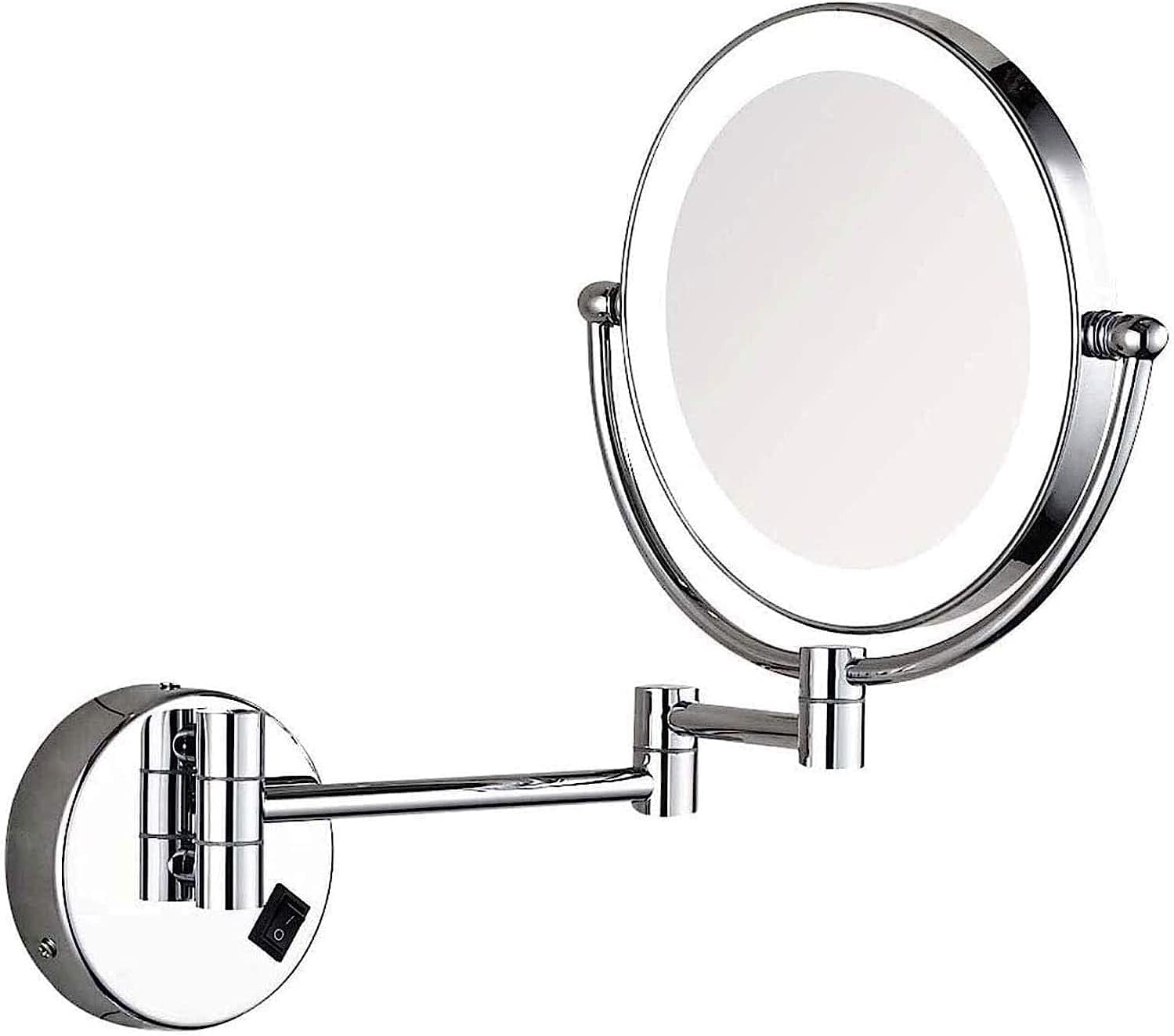 Wall Mounted Makeup Mirror with LED Lighted 10x Magnification, 8 ...