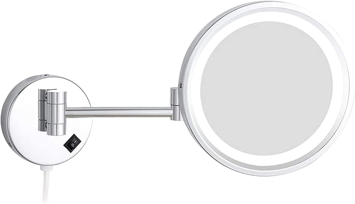 Wall Mounted Makeup Mirror with Magnification, 8 Inch Chrome Finish 360 ...