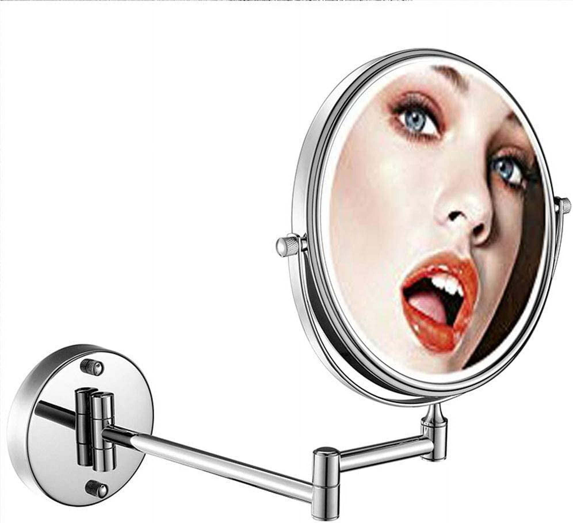Wall Mounted Makeup Mirror with Magnification Two-Sided Extendable 360 ...