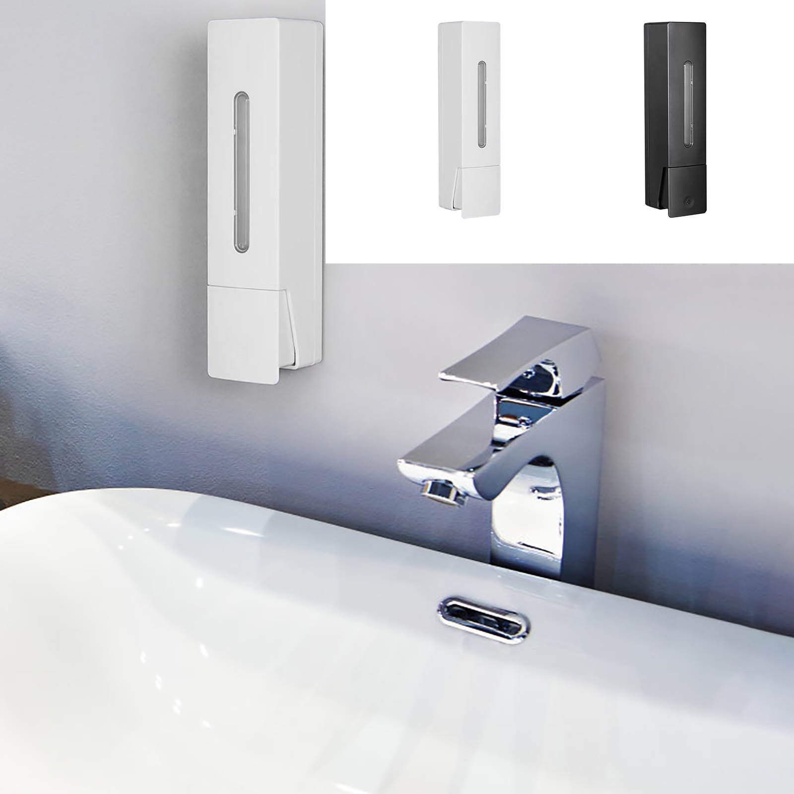 Wall Mounted Manual Soap Dispenser, Stainless Steel Construction, No ...