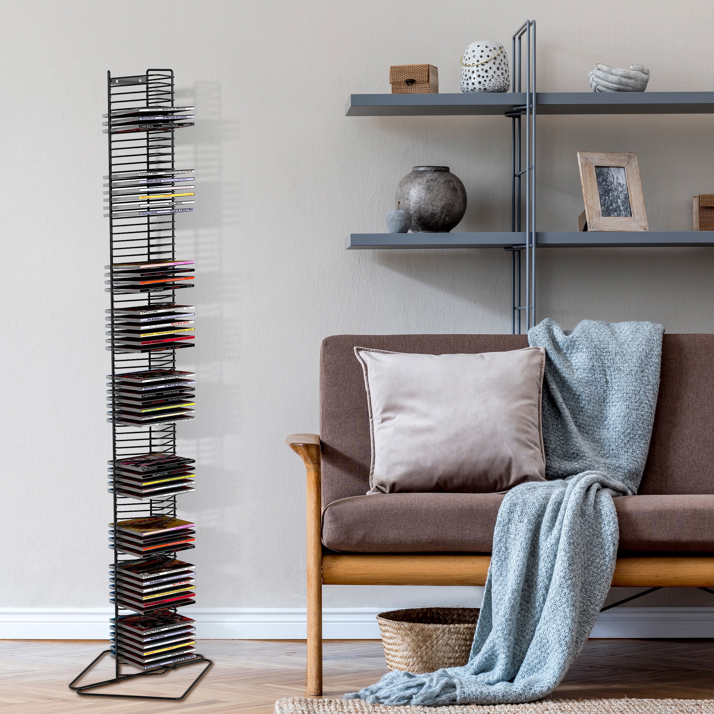Wall-Mounted Media Tower, No Assembly Required Heavy Gauged Steel ...