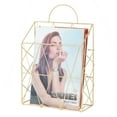 Wall-Mounted Metal Files Holder, Magazine Rack in Gold - Walmart.com