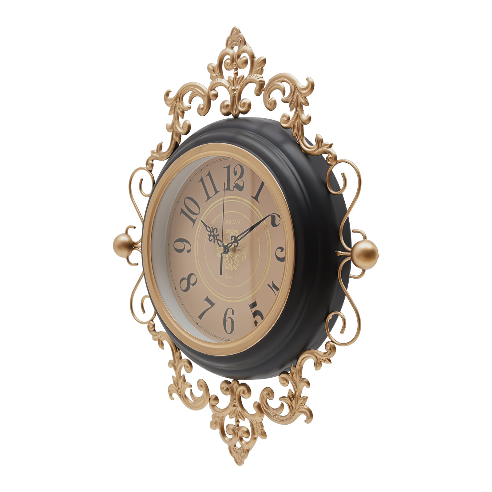 Wall Mounted Metal Retro Wall Clock with Glass Cover, Large Digital ...