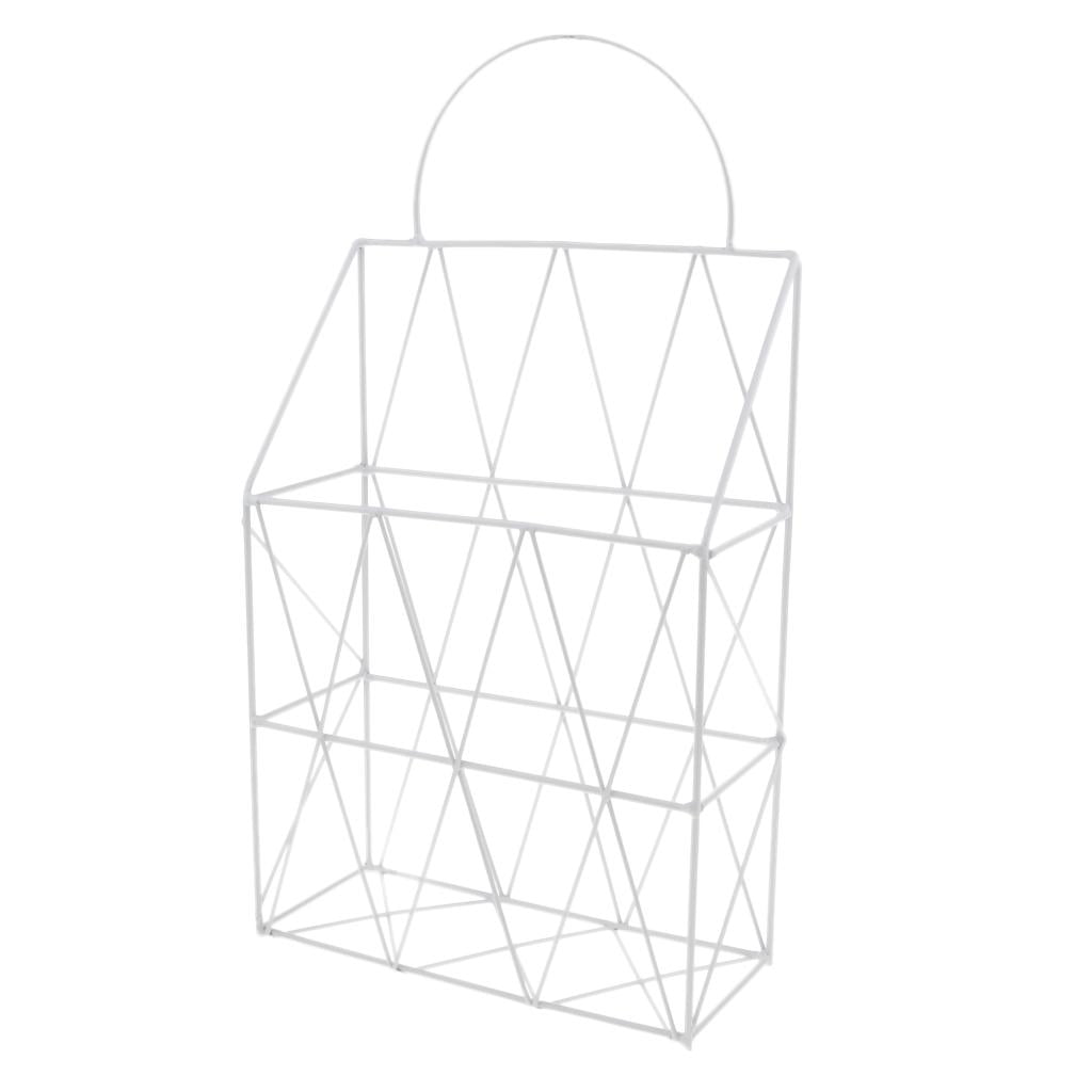 Wall Mounted Metal Storage Basket Shelves Display Racks Hanging Towel ...