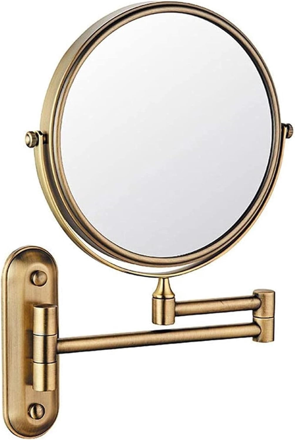 Wall Mounted Mirror,3/5X Magnification +Normal Bathroom Shaving Mirror ...